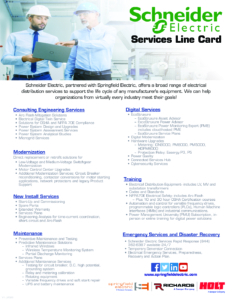 Schneider Services Line Card- All OpCo | Springfield Electric Supply ...